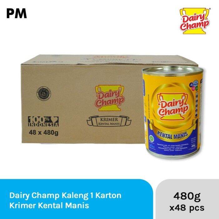 Krimer Kental Manis Dairy Champ 480 Gram 1 Dus / dairy champ 480 gr | Lazada Indonesia