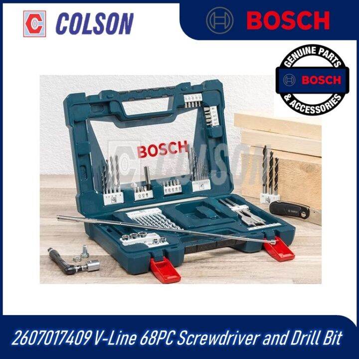 COLSON BOSCH V-line Drill Bit and Screwdriver 68 pcs 2607017409 | Lazada