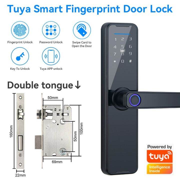 Tuya Smart Home Wifi Electronic Lock Biometric Fingerprint Digital ...