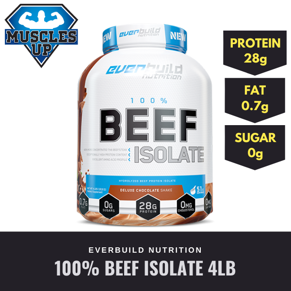 【AUTHENTIC】Everbuild Nutrition 100% Beef Isolate 4lb - hydrolyzed beef ...