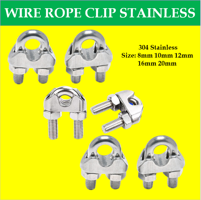 MAGO 8mm-20mm Stainless Steel Wire Rope Clip thimble turnbuckle Wire ...