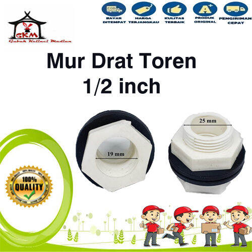 Mur toren mur tandon Vlok ring PVC drat 1/2"×3/4" | Lazada Indonesia