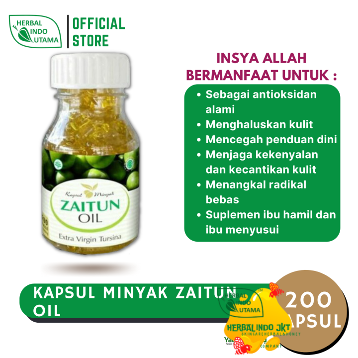 200 KAPSUL MINYAK ZAITUN OIL HIU | 100% EXTRA VIRGIN OIL TURSINA ...
