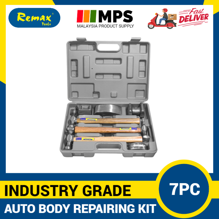 Remax 7pc Auto Body Repair Kit with Carbon Steel Hammer Heads and ...