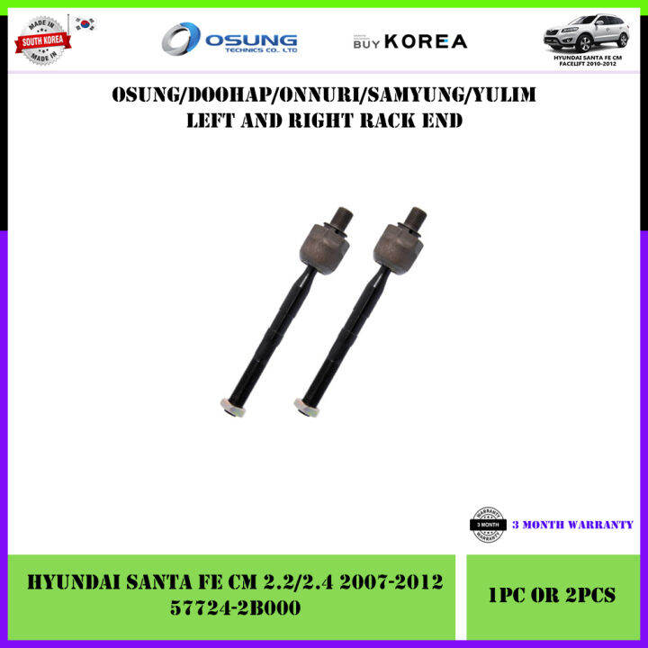 Hyundai Santa FE CM 2007-2012 Inner Rack End (57724-2B000) | Lazada