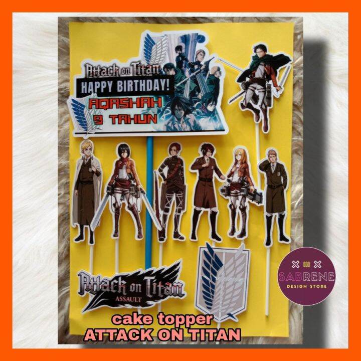 ATTACK ON TITAN CAKE TOPPER BAKEWARE DECORATION | Lazada