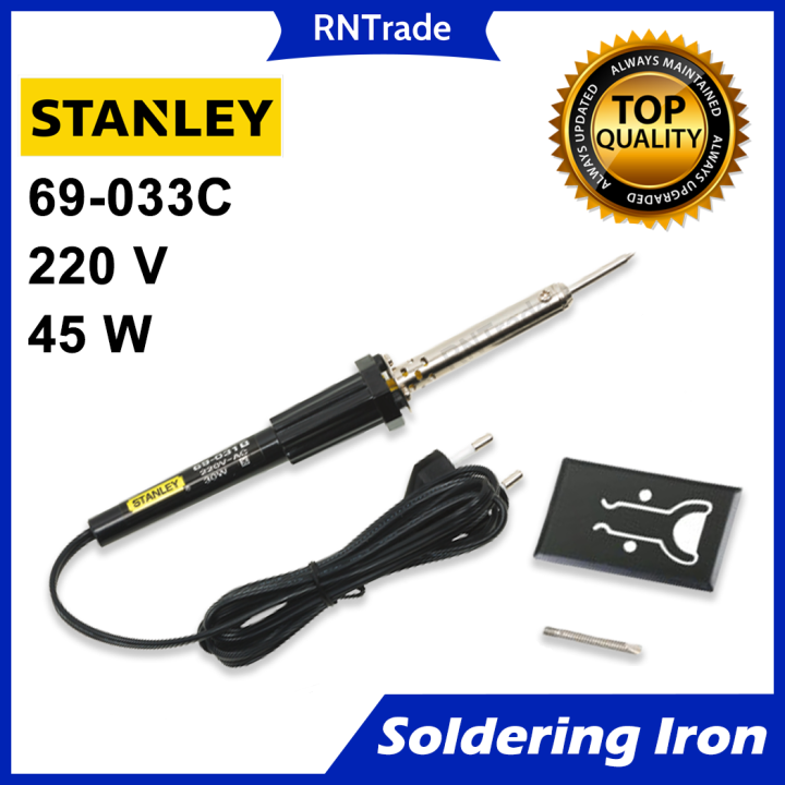 Stanley Soldering Iron 45 Watts (69-033C) W/ FLAT & POINTED TIPS 220V ...