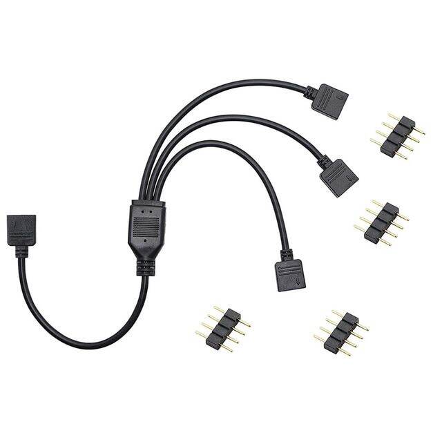 ขั้วต่อแถบไฟ LED สายตัวแยก4หมุด RGB 12V 4pin เมนบอร์ดตัวผู้ตัวเมียสาย ...