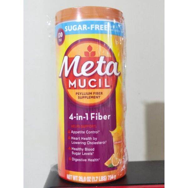 MetaMucil Sugar Free Fiber Drink psyllium husk heart health colon detox ...