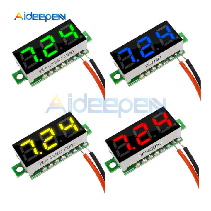 DC 0V-100V 0.28 inch LED Digital Voltmeter Voltage Meter Volt Detector ...