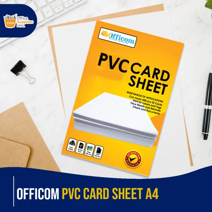 Officom PVC ID Card Sheet A4 Size ID Film Sheet Office Id Sheet ...