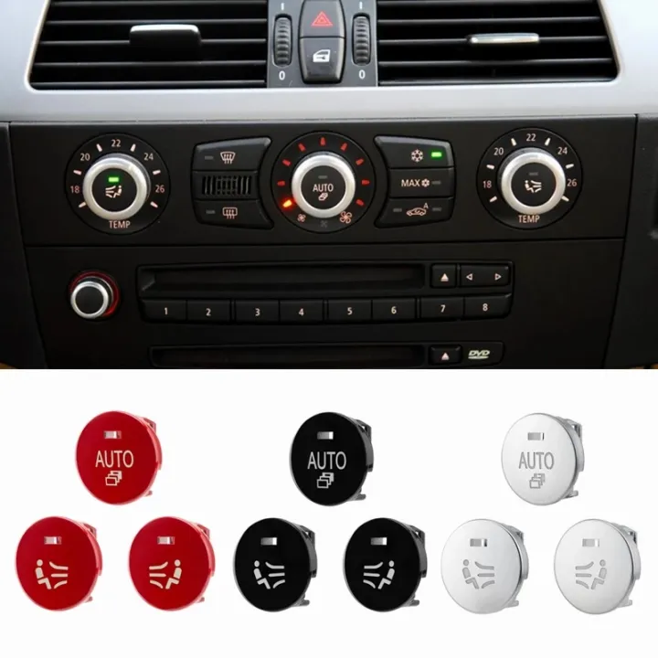 เซ็นทรัลควบคุมเครื่องปรับอากาศอัตโนมัติที่นั่งระบายอากาศปุ่มสวิทช์เปลี่ยนลูกบิดสำหรับ BMW 5 ...