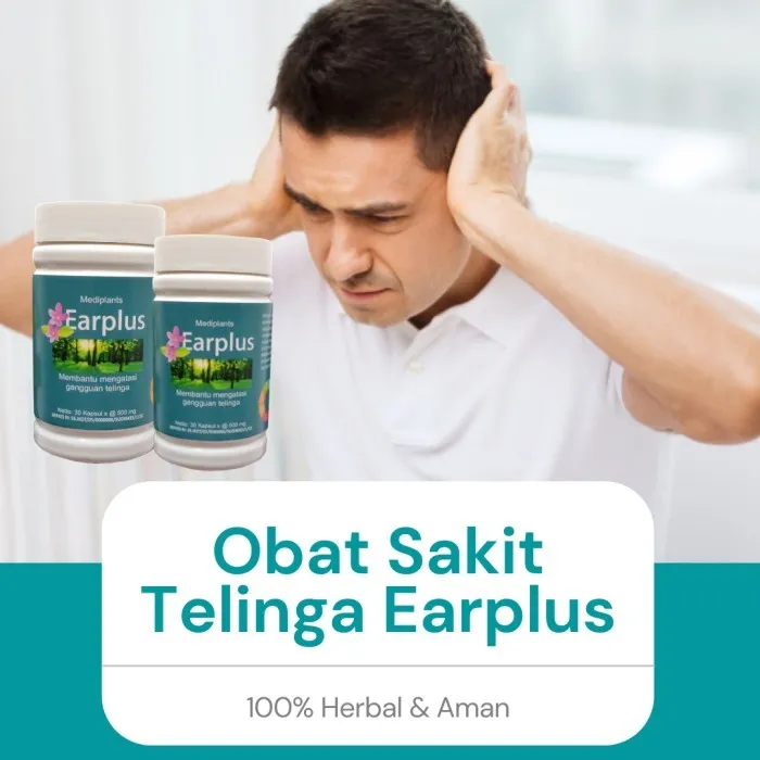 ORIGINAL Earplus Obat Herbal Radang Telinga / Obat Otitis Media ASLI ...