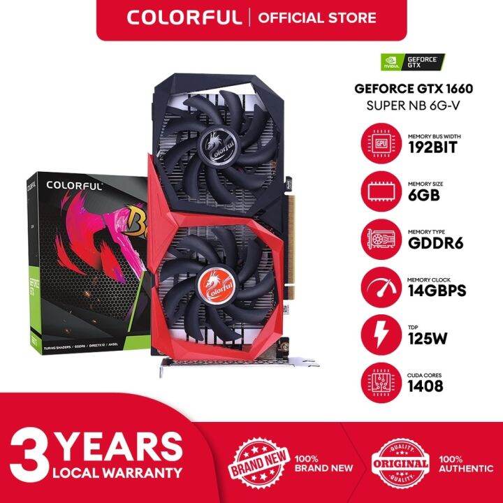 New Original Colorful 1660 SUPER 6G-V Graphic Card | Lazada PH