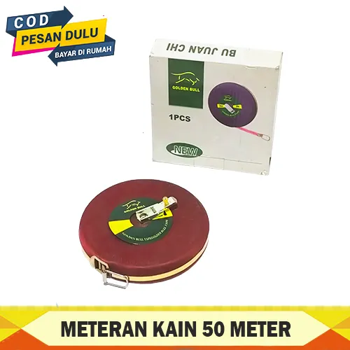 METERAN BULAT 50 METER / METERAN KULIT ROLL PUTAR 50 METER / METERAN ...