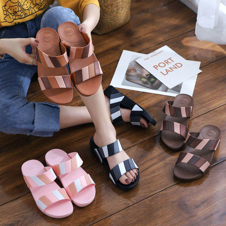 Two Strap Korean Fashion Slippers for Women's with Good Quality ...