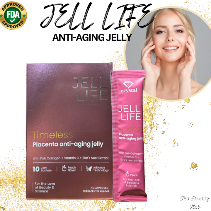 Jell Life by Crystal Timeless Placenta Anti-aging Jelly Peach Flavor w ...