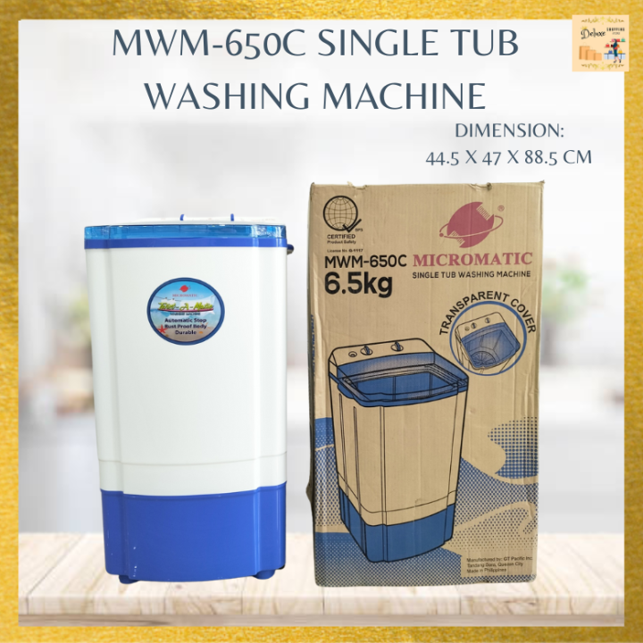 Micromatic Single Tub Washing Machine MWM-650C/ SINGLE TUB/ WASHING ...