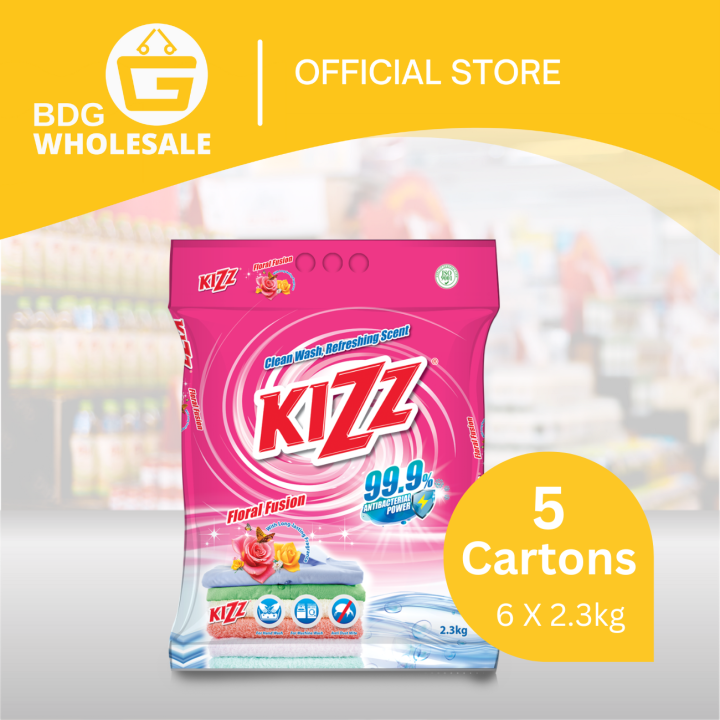Kizz Detergent Powder (Floral) 6 x 2.3kg | Lazada