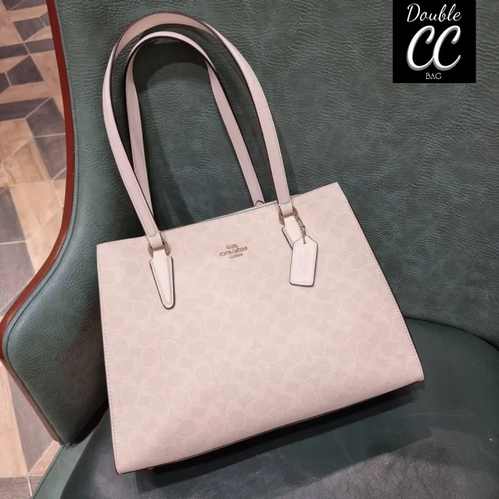 (แท้ 💯%‼ from Factory) C4075 TATUM CARRYALL IN SIGNATURE CANVAS ...