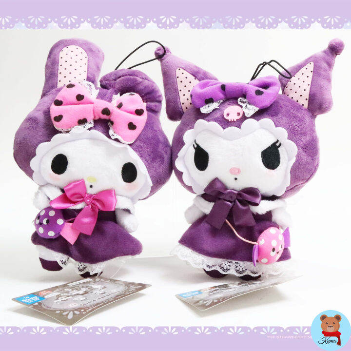 Sanrio Kuromi & My melody medium purple plush doll Furyu from Japan Sanrio🇯🇵ตุ๊กตาคุโรมิ มายเมโล ...