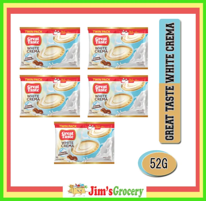 JIMS GREAT TASTE WHITE CREMA COFFEE TWIN PACK 50G(BUNDLE BY 5) | Lazada PH