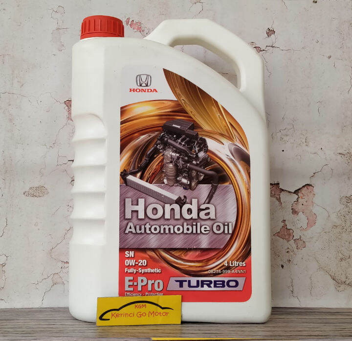 OLI HONDA EPRO TURBO 0W-20 4L FULL SYNTHETIC OLI MESIN HONDA | Lazada Indonesia