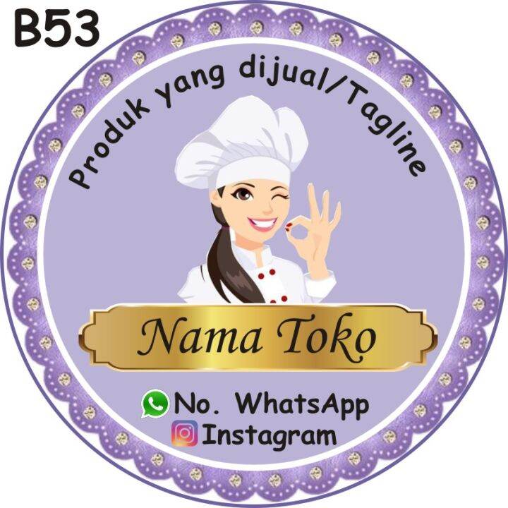 (BULAT-5) STIKER ISI 60/STIKER KEMASAN/STIKER PRODUK/STIKER KOSMETIK ...