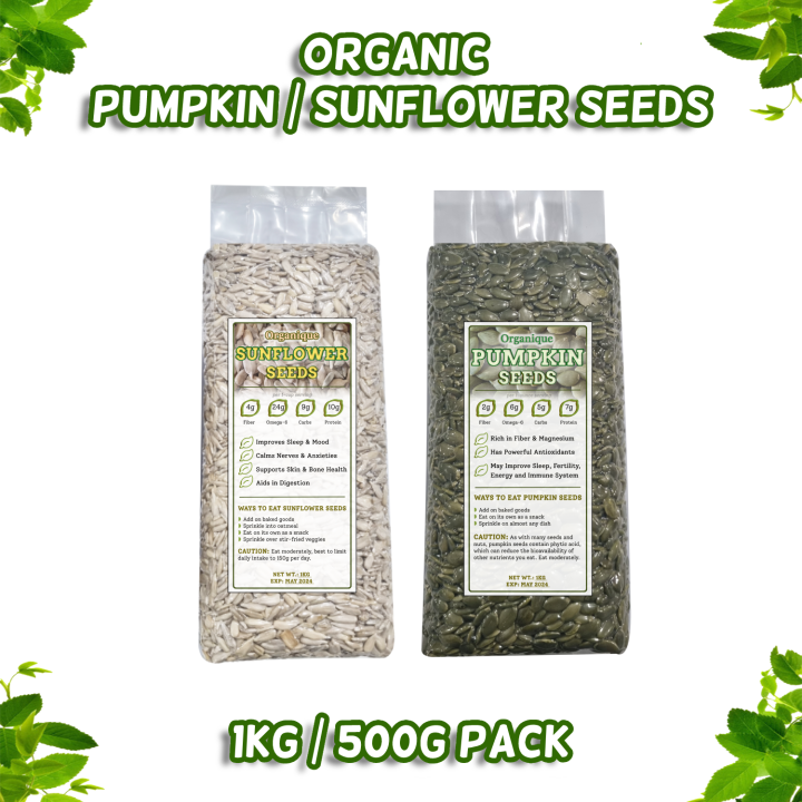 Zenfiber Pumpkin Seeds / Sunflower Seeds 1kg/500g/250g | Lazada PH
