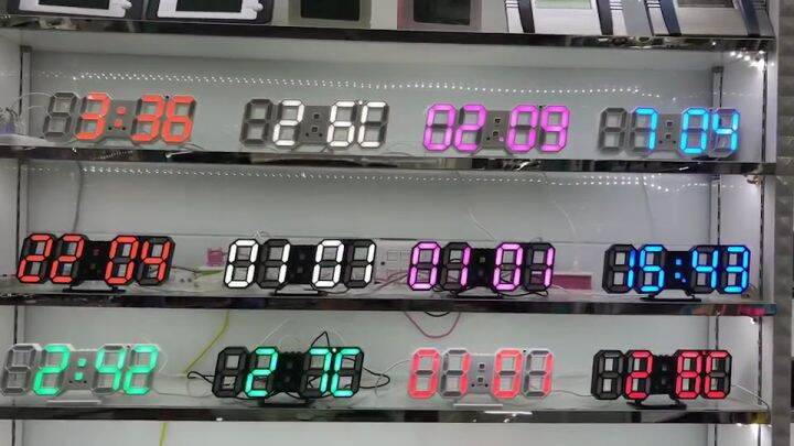 Adolesce new！Modern Digital LED Wall Clock Table Desk Night Electric ...