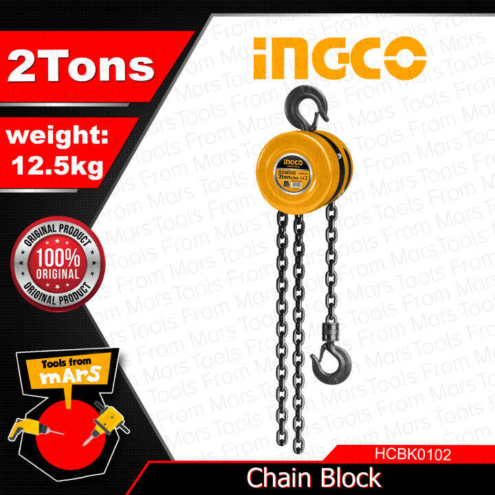 INGCO Chain Block 2 Tons HCBK0102 •TOOLS FROM MARS• IHT | Lazada PH