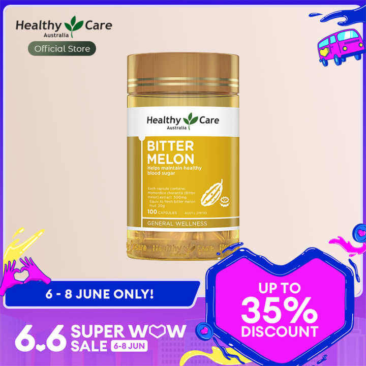 Healthy Care Bitter Melon - 100 Capsules | Healthy Care Pare untuk ...
