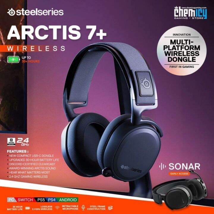 Steelseries Arctis 7+ Wireless Multiplatform Gaming Headset | Lazada ...