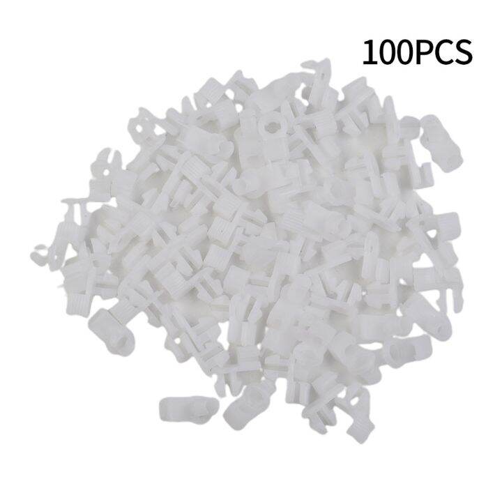 100 Pcs Car White Plastic 8mm Dia Hole Door Lock Fastener Rod Clips ...