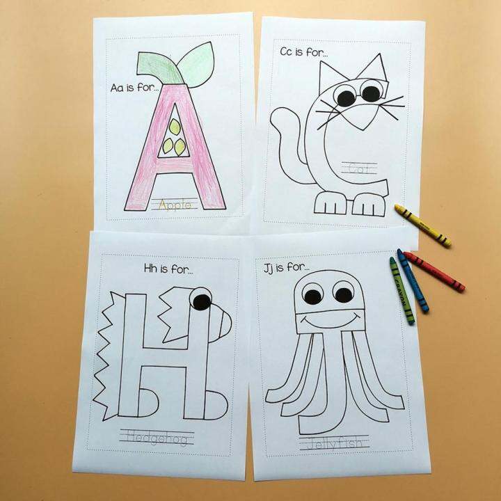 26 Alphabet Letters Practice A To E Writing Activites Word Work ...