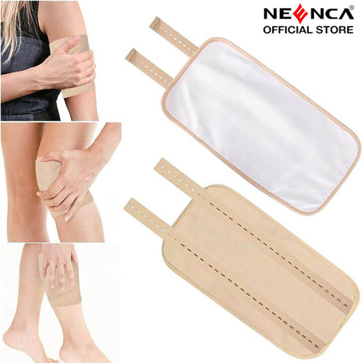 NEENCA 2 Pack Castor Oil Pack Wrap for Neck, Calf, Knee,Elbow, Reusable ...
