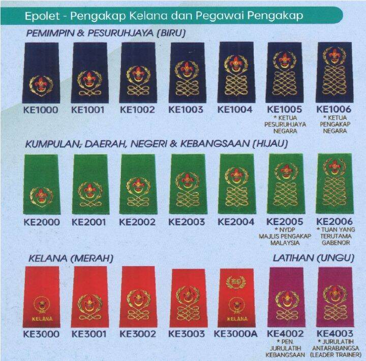 Epolet (Apulet) Pengakap Malaysia *Original *Ready Stock | Lazada