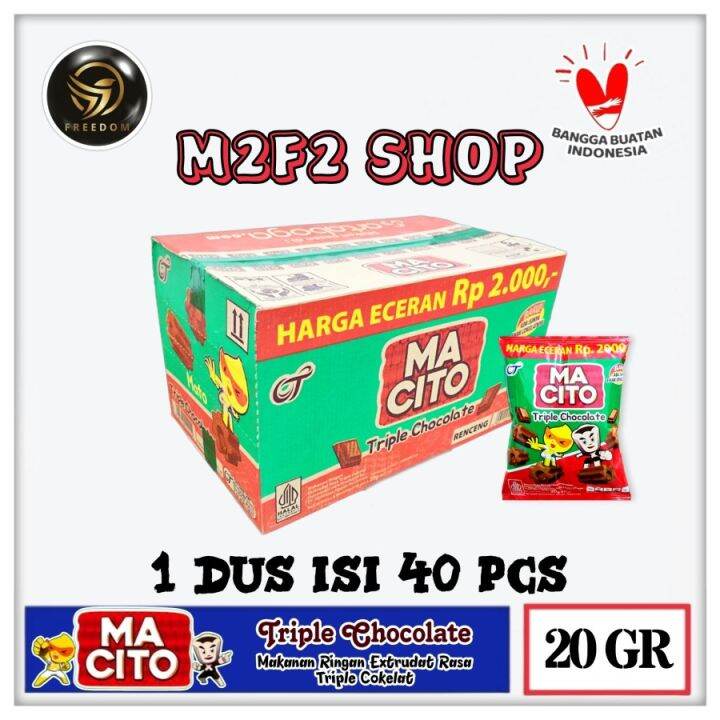Snack MACITO Rasa Triple Chocolate & Cokelat Jagung Varian Rasa - 20 gr ...