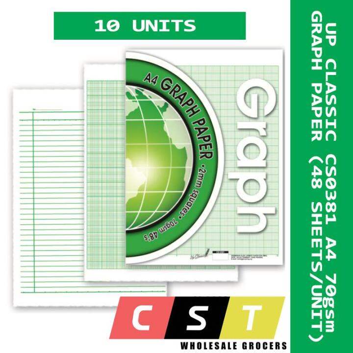 A4 70gsm Graph Paper CS0381 (48 Sheets) x 10 Units | Lazada