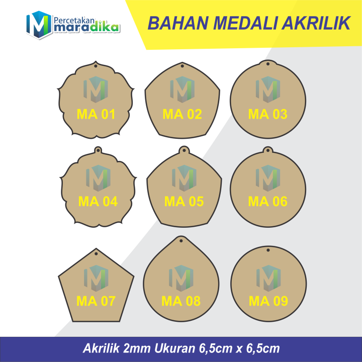 BAHAN MEDALI WISUDA AKRILIK 6,5 CM POLOS TEBAL 2MM | Lazada Indonesia