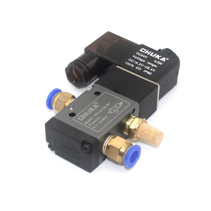 Solenoid Valve 3V210-08 3/2 Way 1/4'' PT Thread Pneumatic Valve Voltage ...