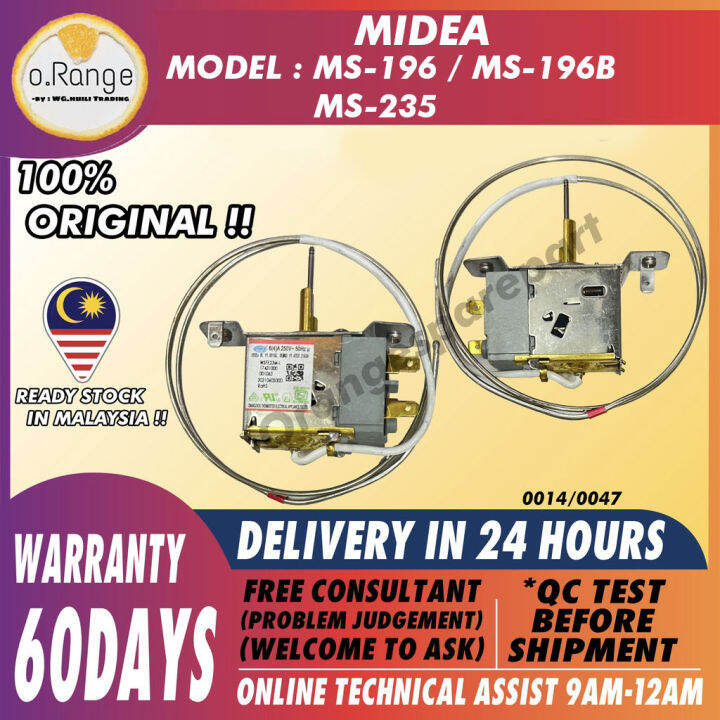 MS-196 MS-196B MS-235 MIDEA Refrigerator Fridge Freeze Thermostat MS196 FRIDGE TEMPERATURE ...