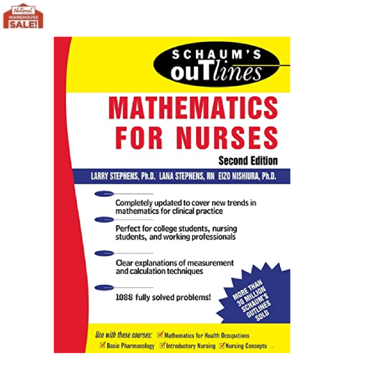 SCHAUM'S OUTLINES MATHEMATICS FOR NURSES 2ND EDTION (L1) | Lazada PH