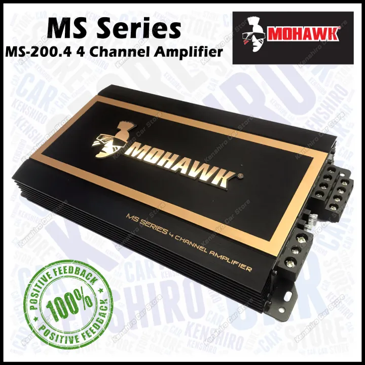 100% MOHAWK MS Series 4 Channel Amplifier MS-200.4 Power Amplifier Car ...