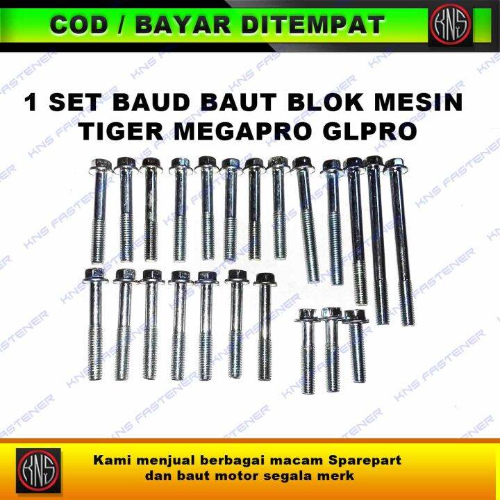 1 SET BAUD BAUT BLOK MESIN TIGER MEGAPRO GLPRO | Lazada Indonesia