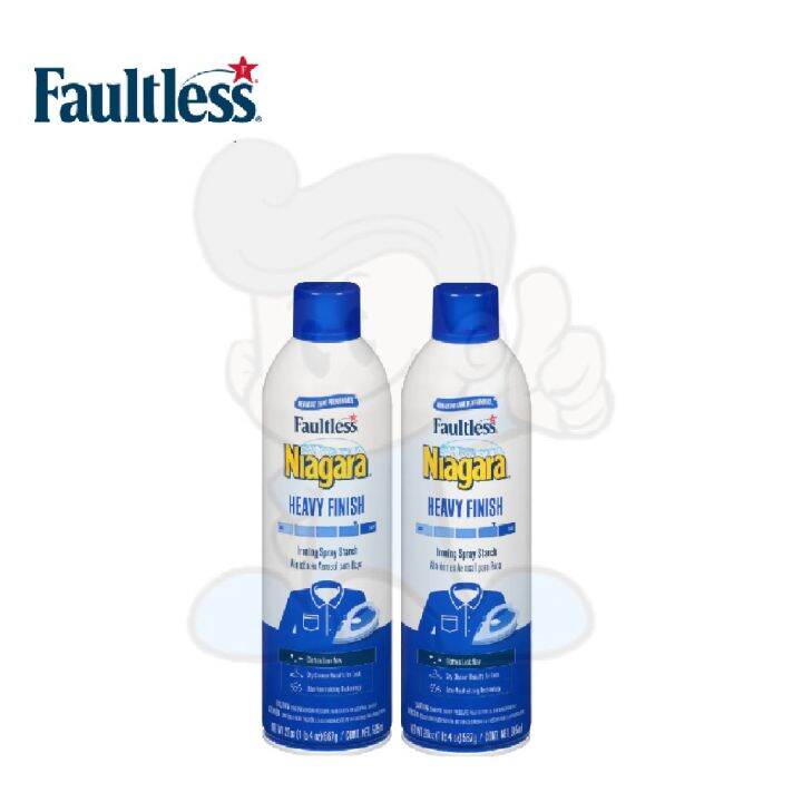 Faultless Niagara Heavy Finish Ironing Spray Starch (2 x 20 oz)n0U ...