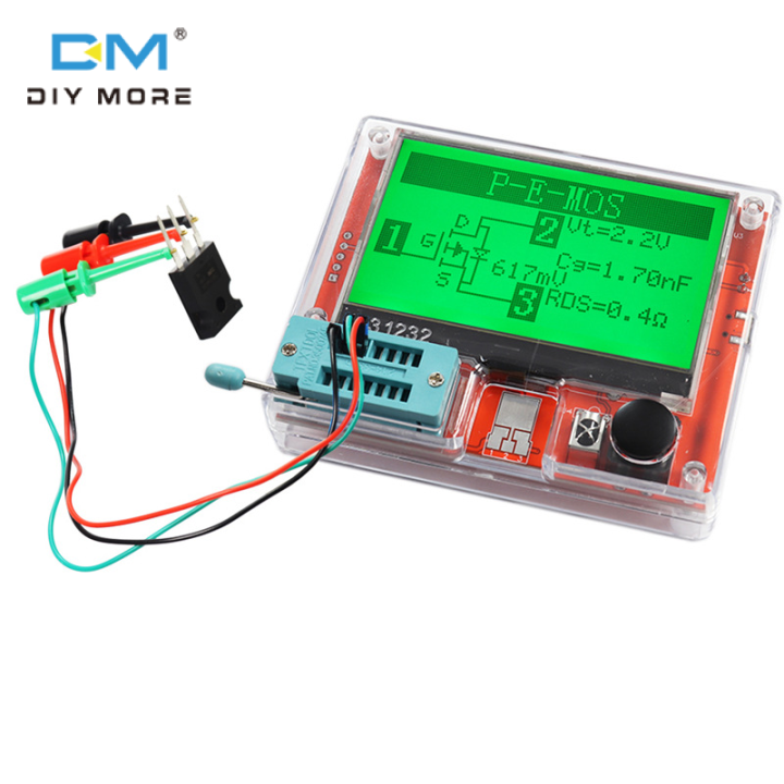 diymore LCR-T10H Transistor Tester Frequency Tester PWM Square Wave LCR ...