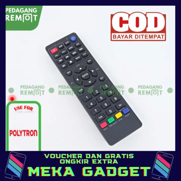 Remot Remote Receiver Stb Dvb T2 Parabola Polytron Pdv 600 T2 - Toko ...