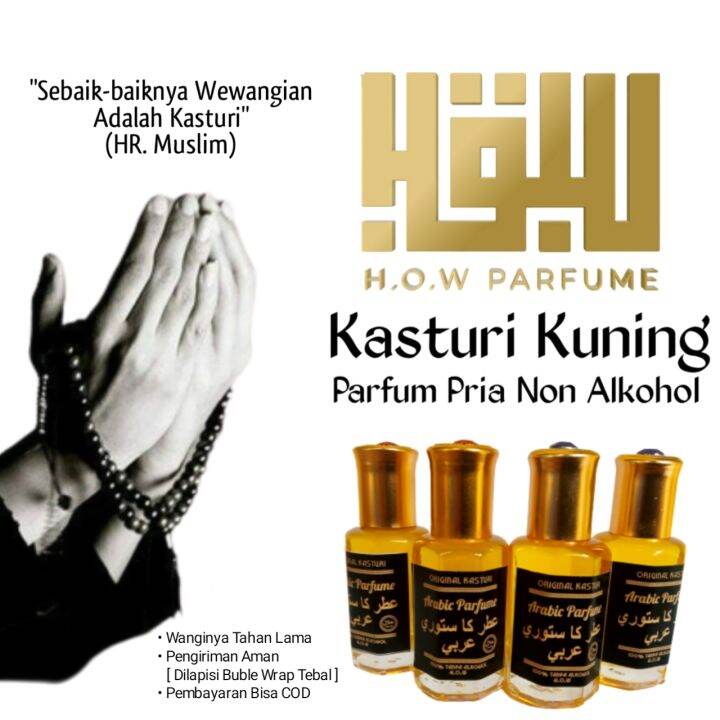Parfume Kasturi Kuning Original HOW Parfum Sunnah Non Alkohol MINYAK ...