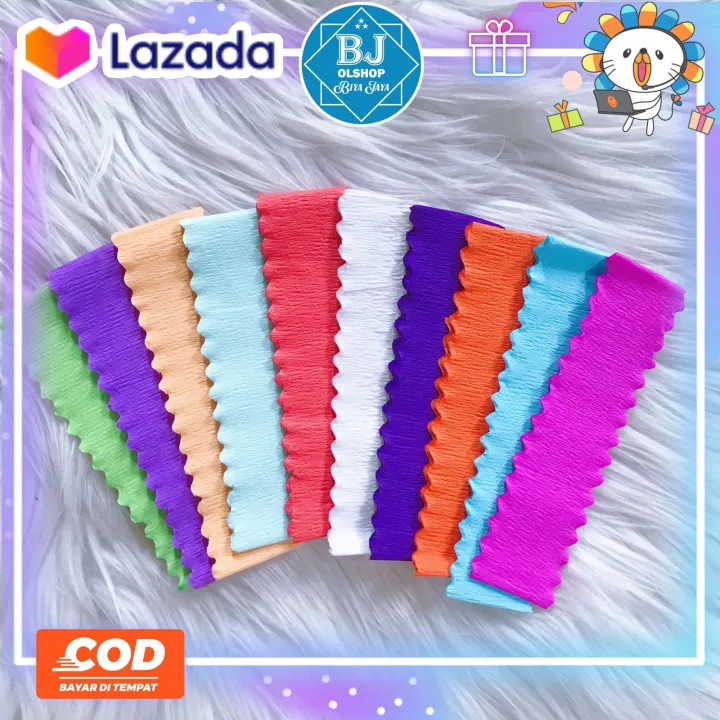 1 PACK KERTAS CREP POTONG / KERTAS KREP MOTIF / CRAPE PAPER / CRAPE ...
